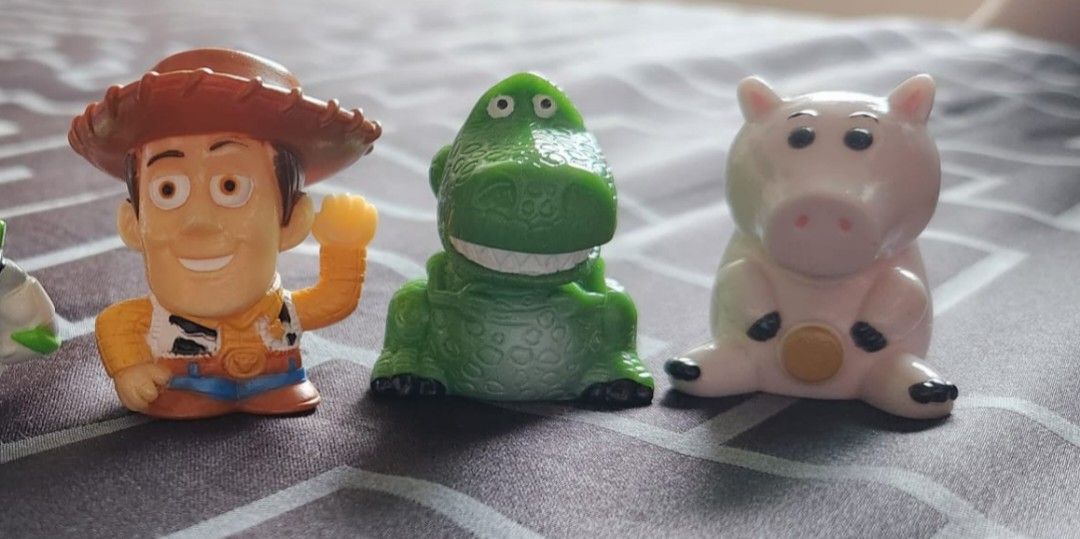 Disney Toy Story gang of 5 finger puppets Buzz Woody Alien Rex Hamm ...