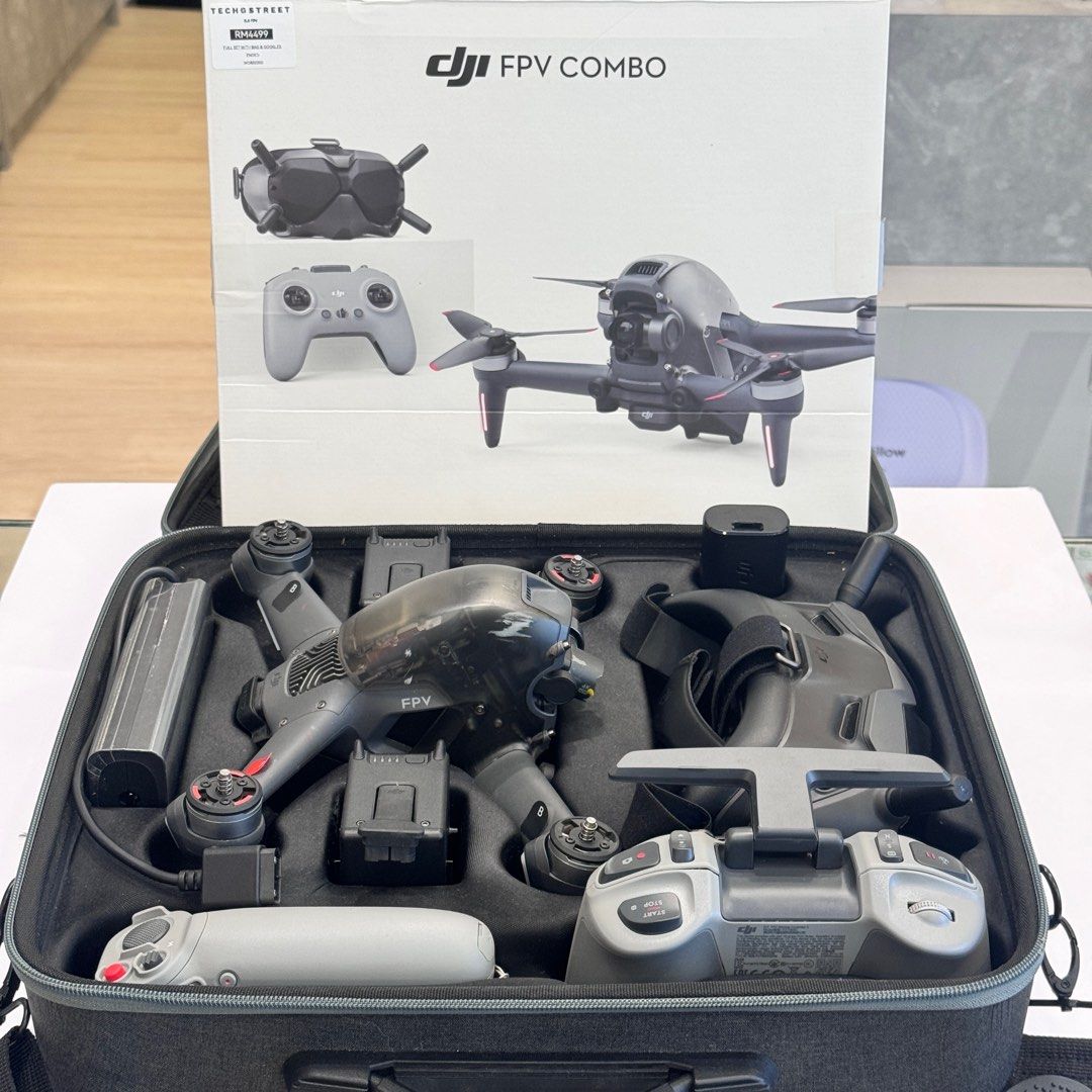 DJI FPV Drone (Googles + Motion controller + 3 Battery), Photography ...