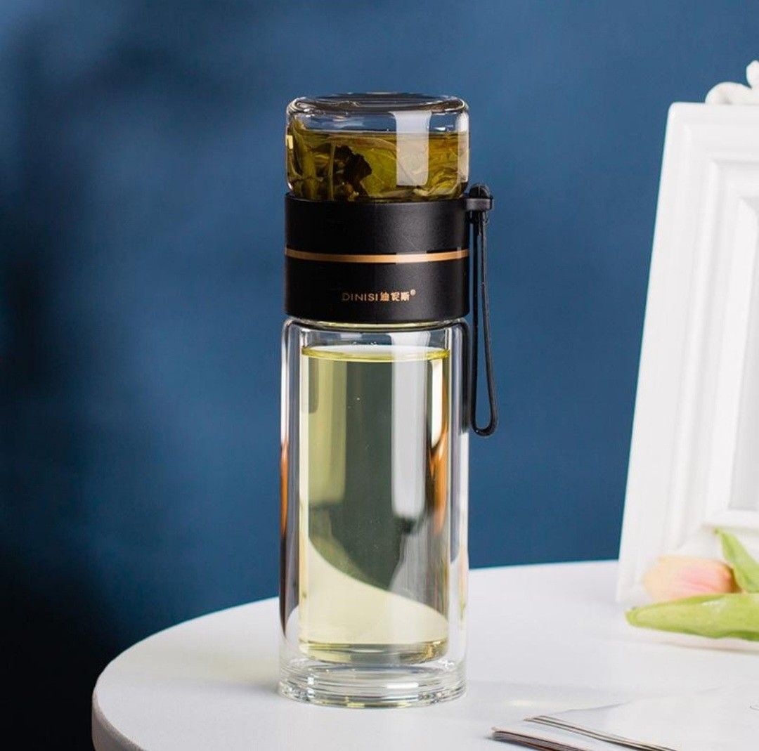 Double layer glass bottle, Furniture & Home Living, Kitchenware ...