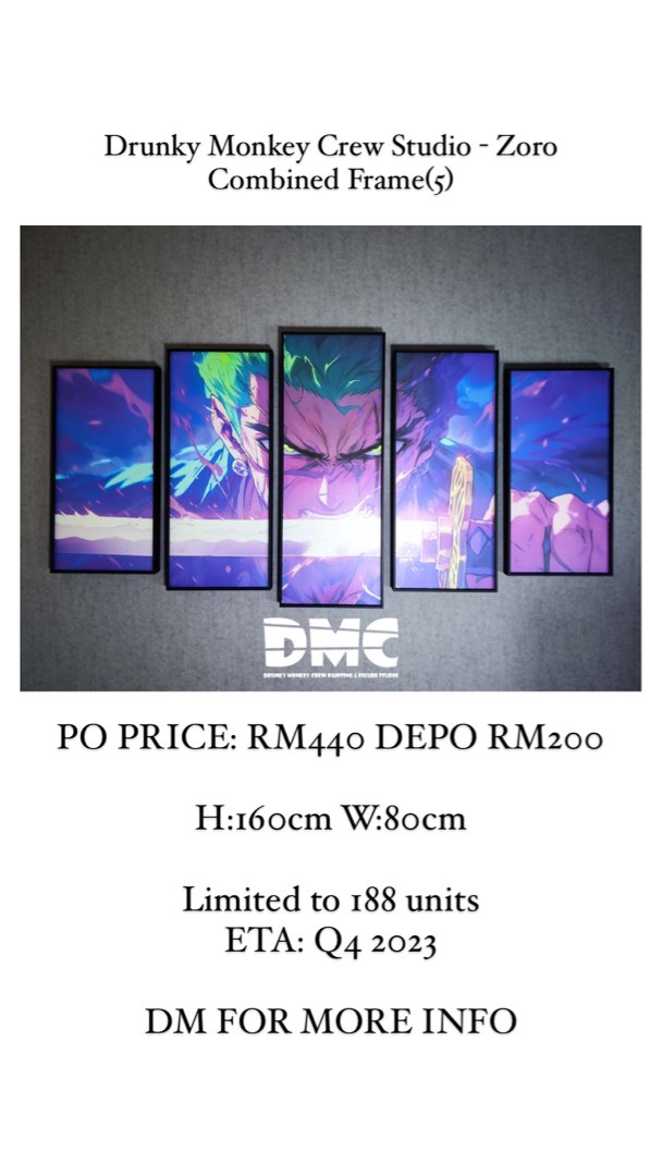 Drunky Monkey Crew Studio - Zoro Combined Frame(5), Hobbies & Toys ...