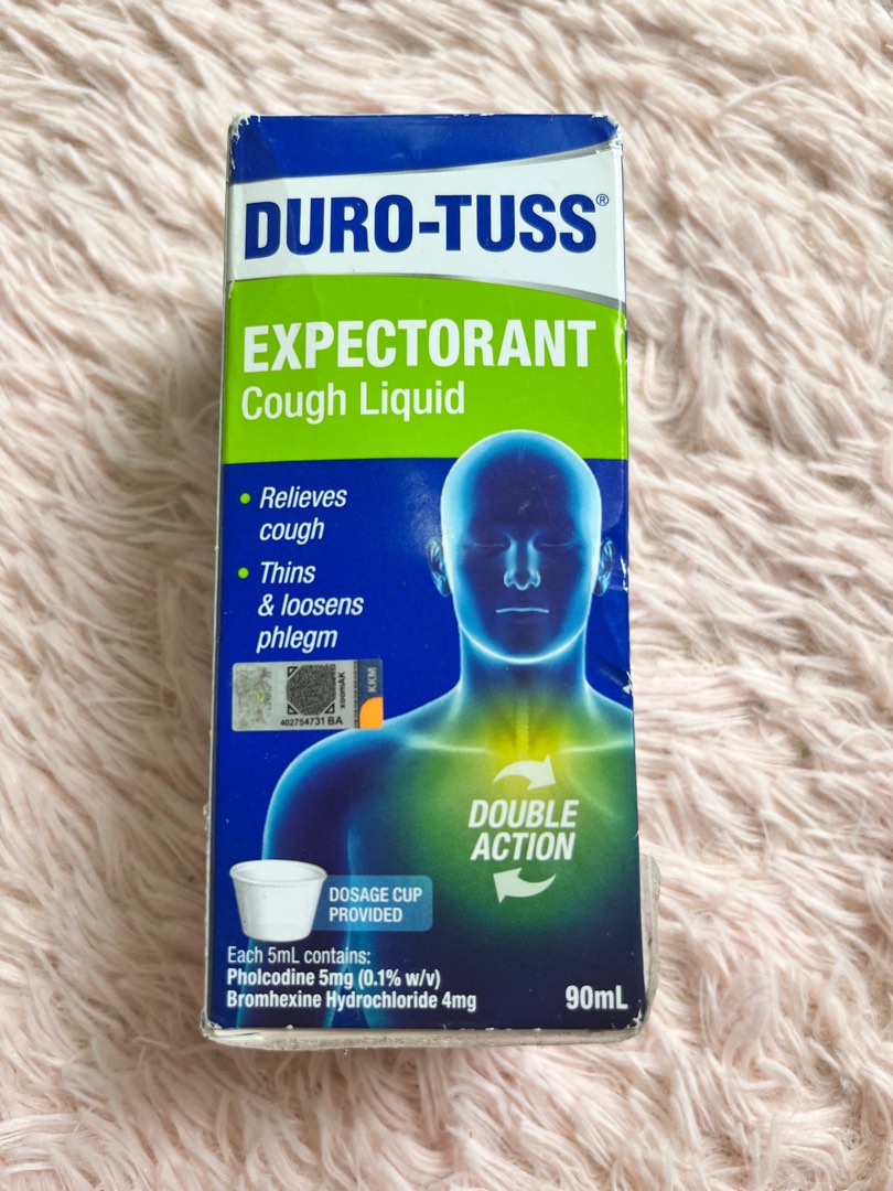 Duro-tuss expectorant cough liquid 90ml, Health & Nutrition, Health ...