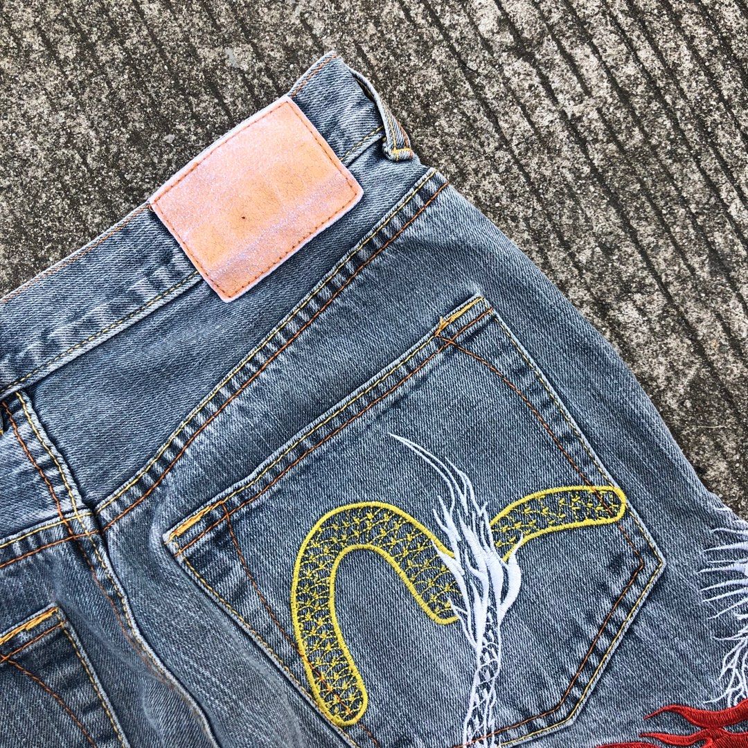 EMBROIDERED DRAGON JORTS, Men's Fashion, Activewear on Carousell