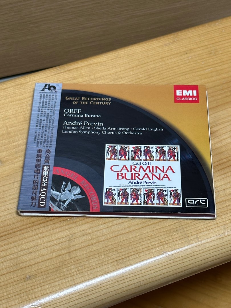EMI classics Carmina Burana Andre Previn, 興趣及遊戲, 音樂、樂器 & 配件, 音樂與媒體 - CD ...