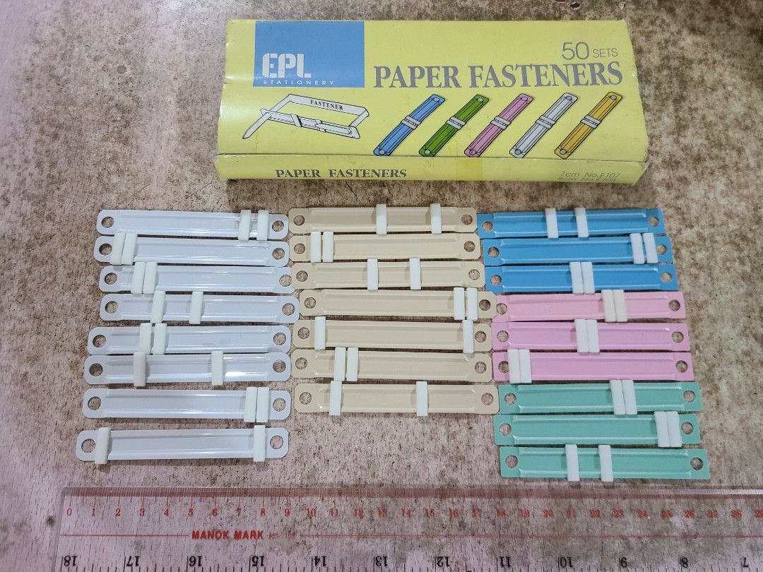 EPL paper fasteners 7cm E107 （$0.2個）包膠快勞鐵, 其他, 其他 - Carousell