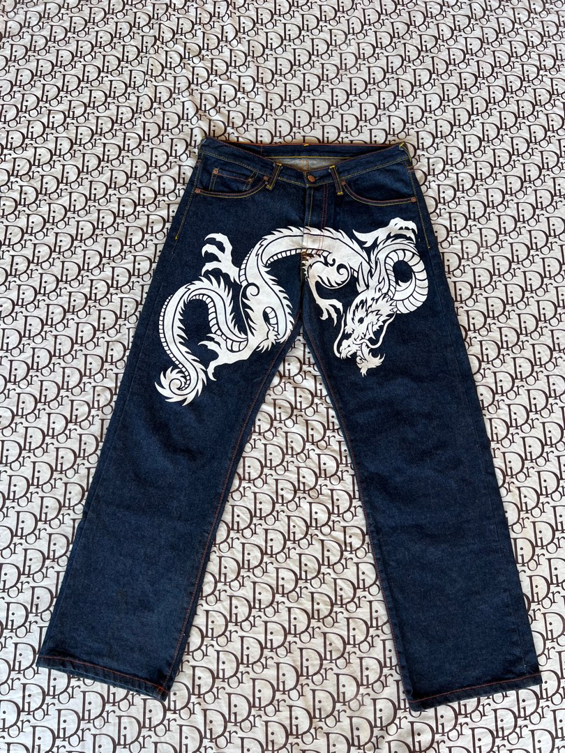 Evisu Dragon Jeans, Men's Fashion, Bottoms, Jeans on Carousell