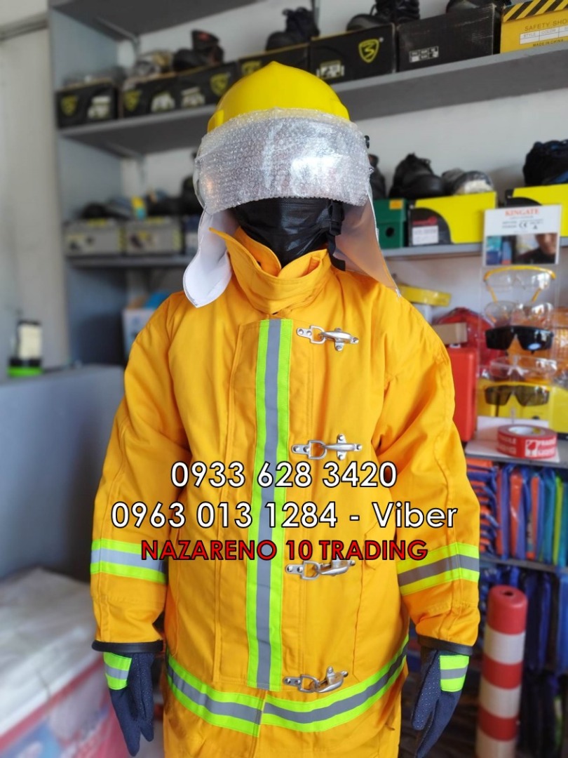 Fireman suit with Reflector Yellow / Navy Blue, Looking For on Carousell