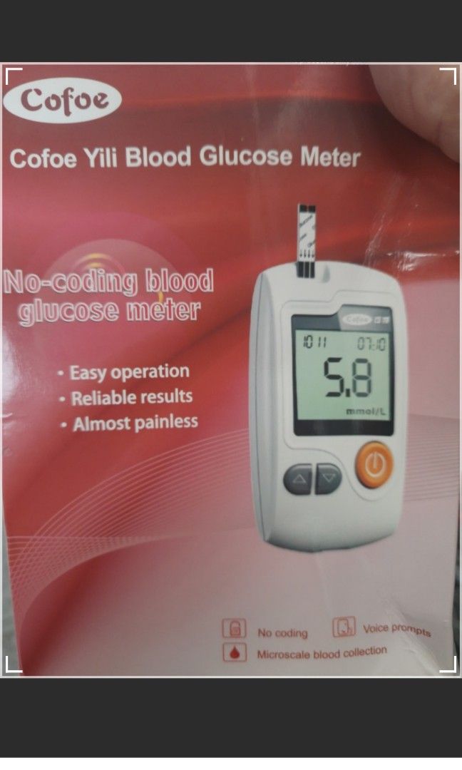 Glucose blood level test monitor meter. Meter and lancet tool n few pcs ...