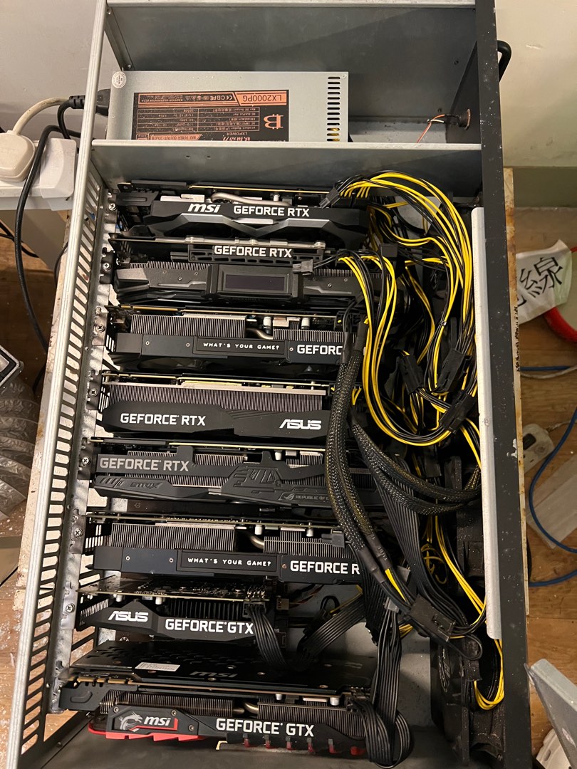 8 GPU mining set up / crypto, 電腦＆科技, 電腦周邊及配件, 其他 - Carousell
