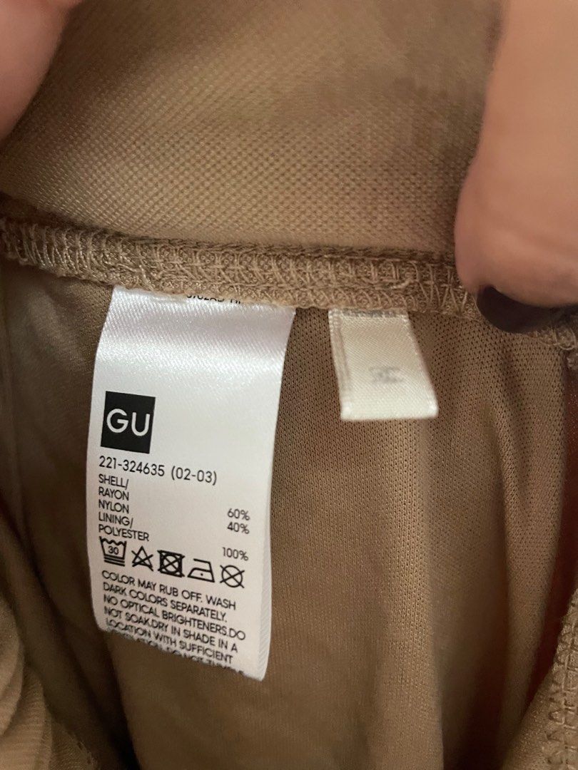 Gu brown wide leg drape ankle pants, Women's Fashion, Bottoms, Other Bottoms on Carousell