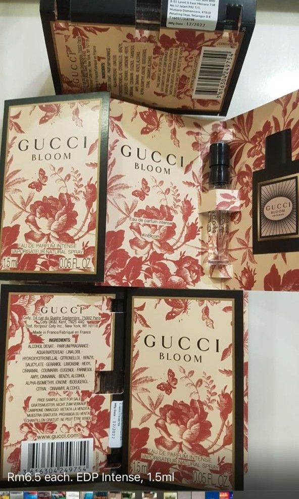 Gucci Bloom EDP Intense Vial 1.5ml, Beauty & Personal Care, Fragrance & Deodorants on Carousell