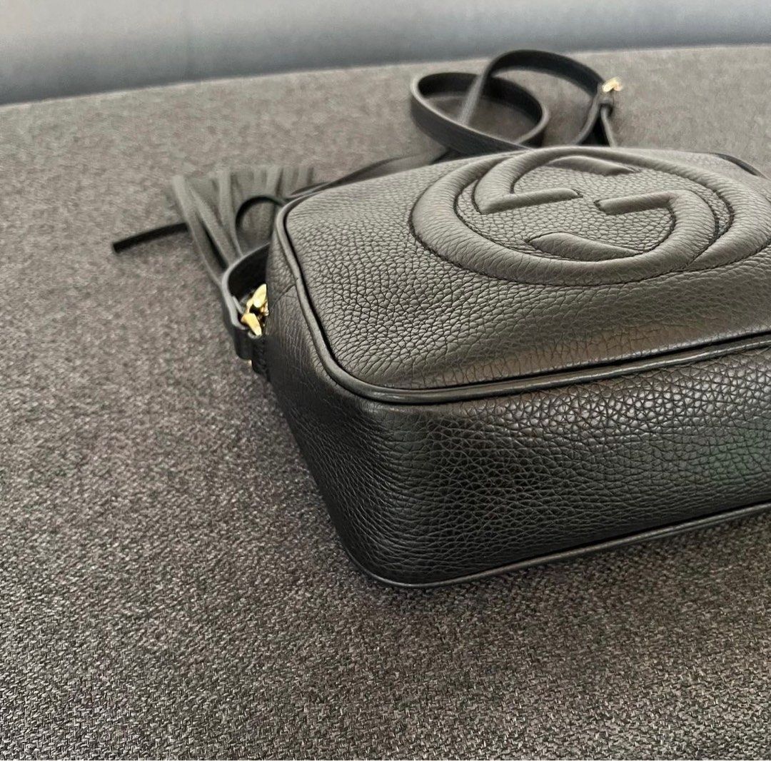 Gucci GG Soho Disco Camera Bag Calfskin Black / Ghw, Women's Fashion ...