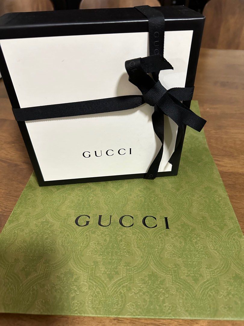 Gucci paper bag + box, Luxury, Accessories on Carousell