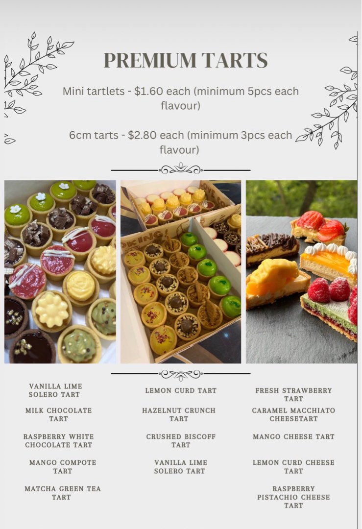 Halal premium tarts, Food & Drinks, Homemade Bakes on Carousell