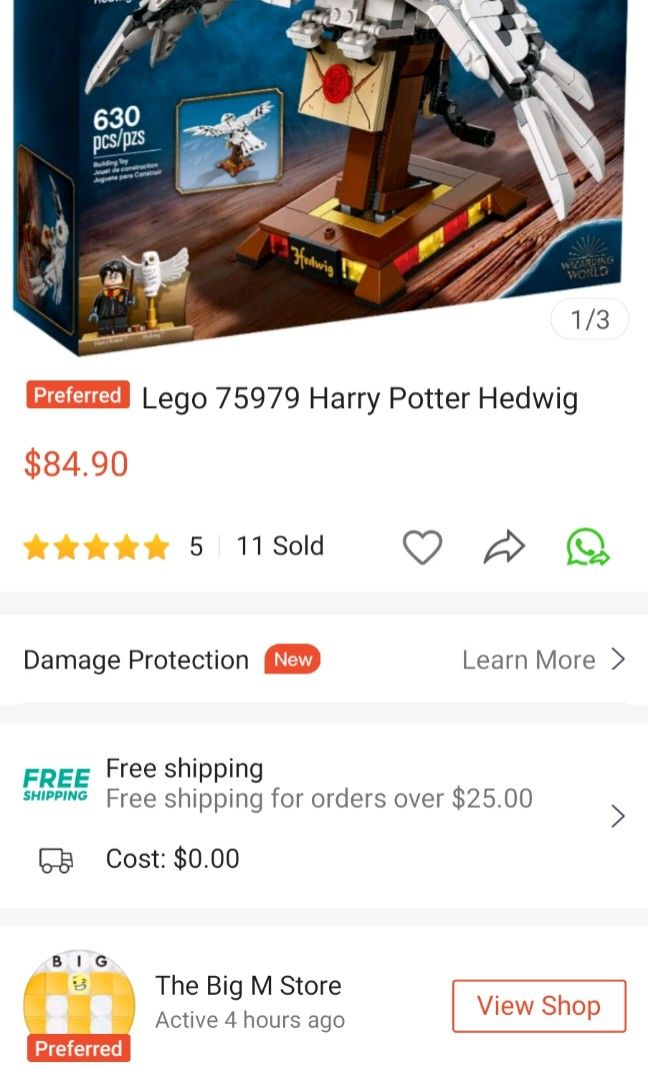 Harry potter lego owl set, Hobbies & Toys, Toys & Games on Carousell