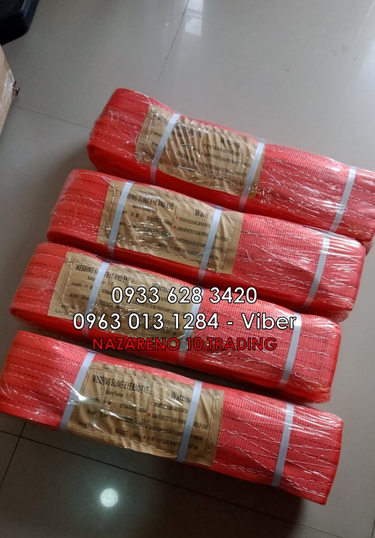 Heavy Duty Lifting Belt Webbing Sling Belt W/Double Reinforced Eye Flat OO. 5 meters 10 meters ...