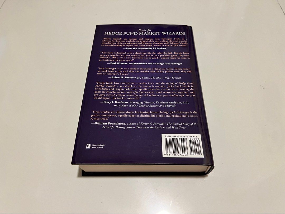 Hedge Fund Market Wizards By Jack D.Schwager, Hobbies & Toys, Books ...