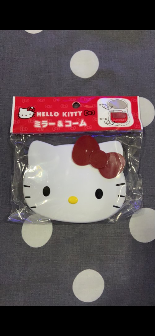 HELLO KITTY compact comb and mirror, Everything Else, Others on Carousell