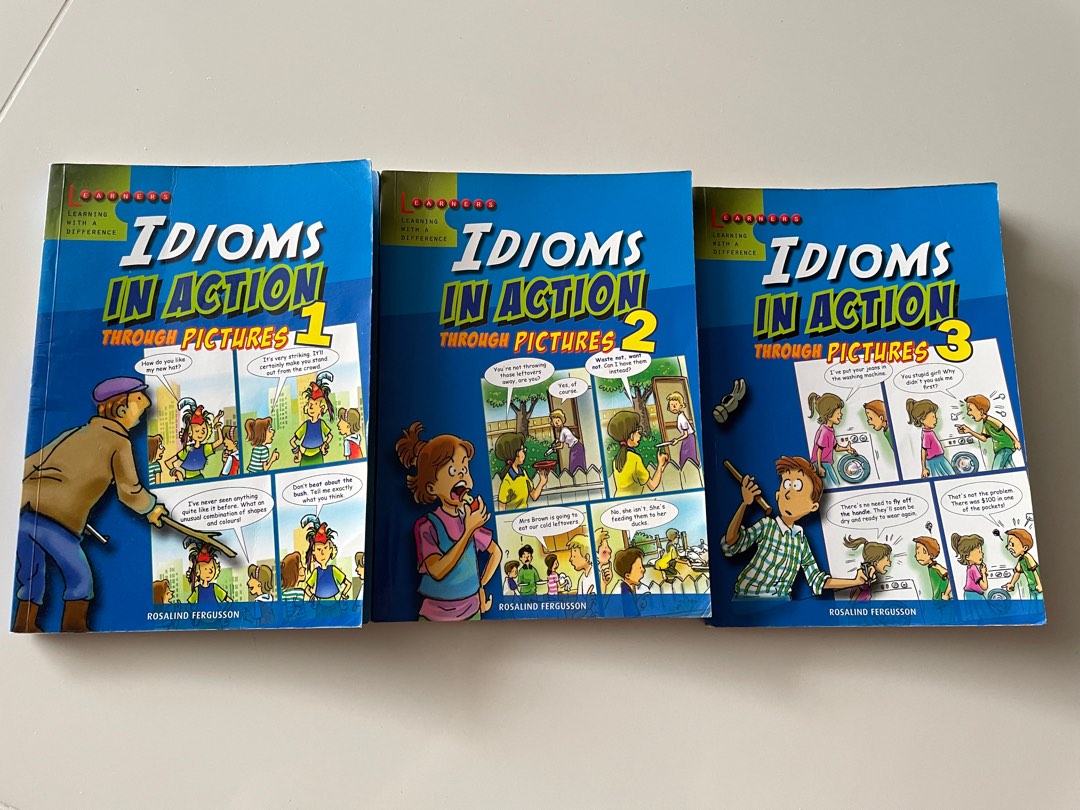 Idioms in action through pictures 1/2/3, Hobbies & Toys, Books ...