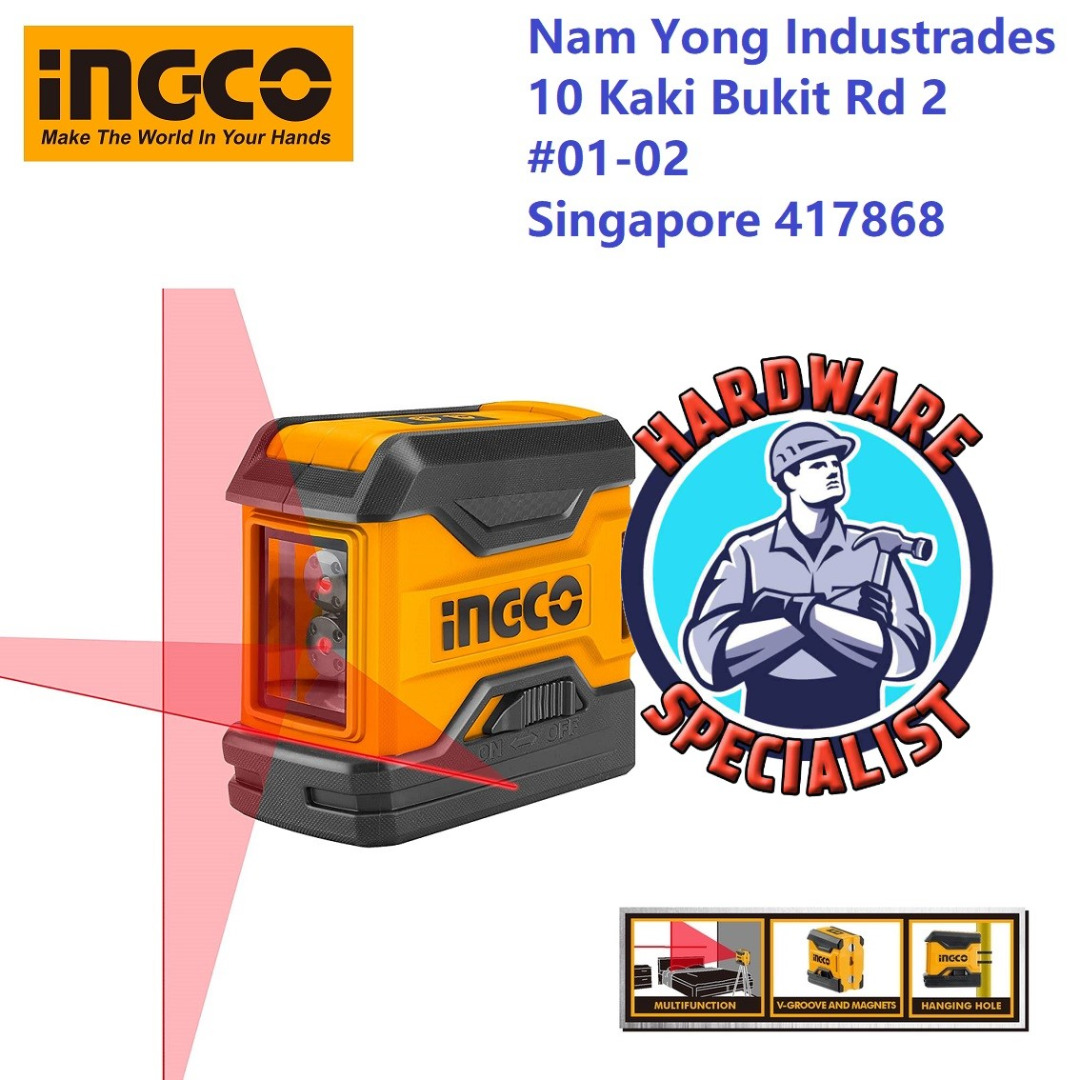 Ingco HLL156508 15m Self Leveling Cross Line Laser Level, Furniture ...