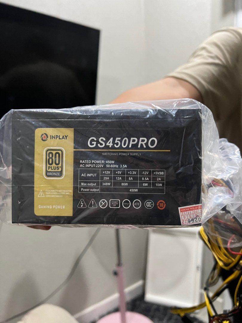 Inplay GS450 Pro Power Supply, Computers & Tech, Parts & Accessories ...
