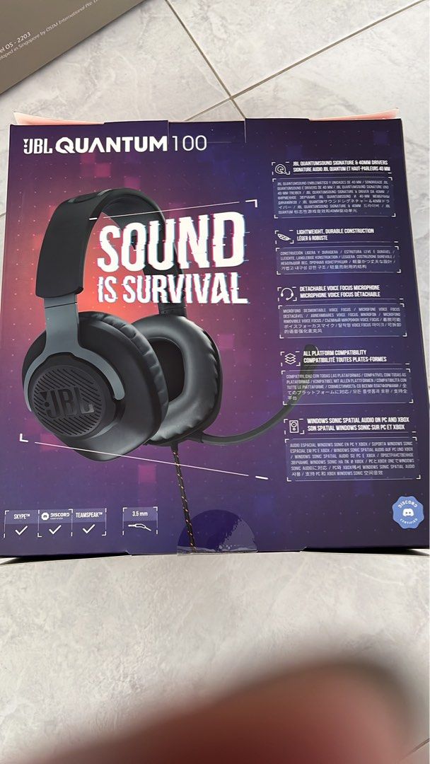 JBL Quantum 100, Audio, Headphones & Headsets on Carousell