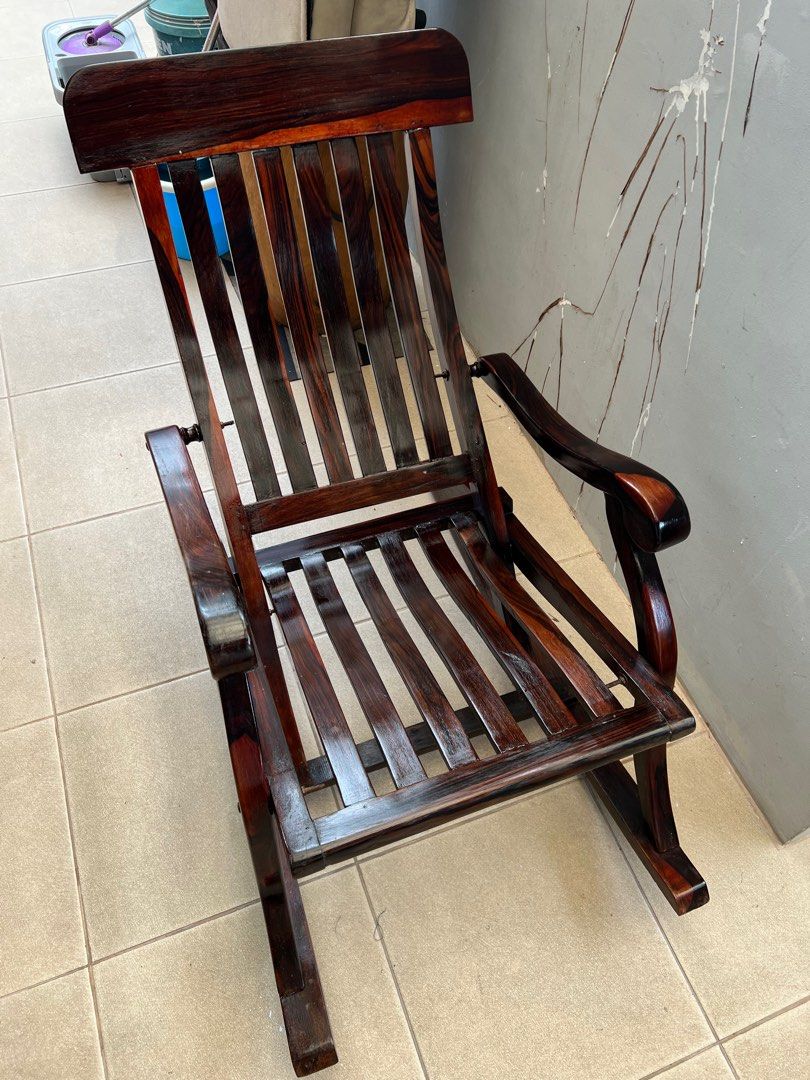 Kamagong Rocking Chair, Furniture & Home Living, Furniture, Chairs on ...