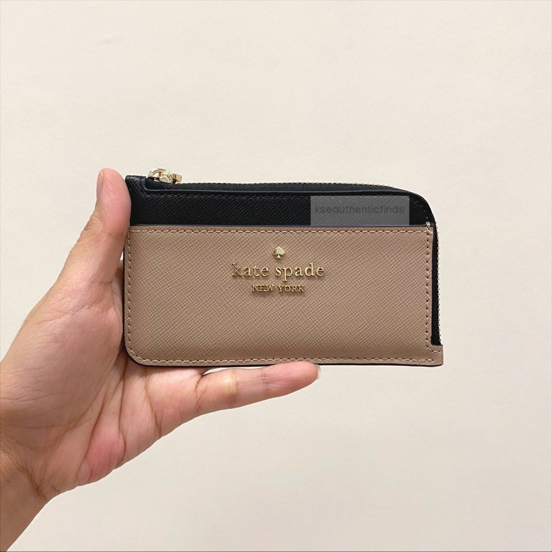 KATE SPADE Madison Top Zip Card Holder in Colorblock, Luxury, Bags ...