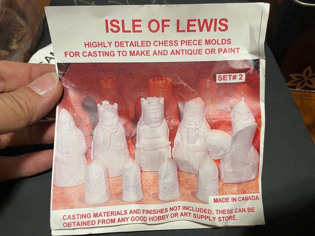 Latex Moulds For 1 Complete Chess Set Lewis Chessmen 2 Different Opposing Sets Hobbies