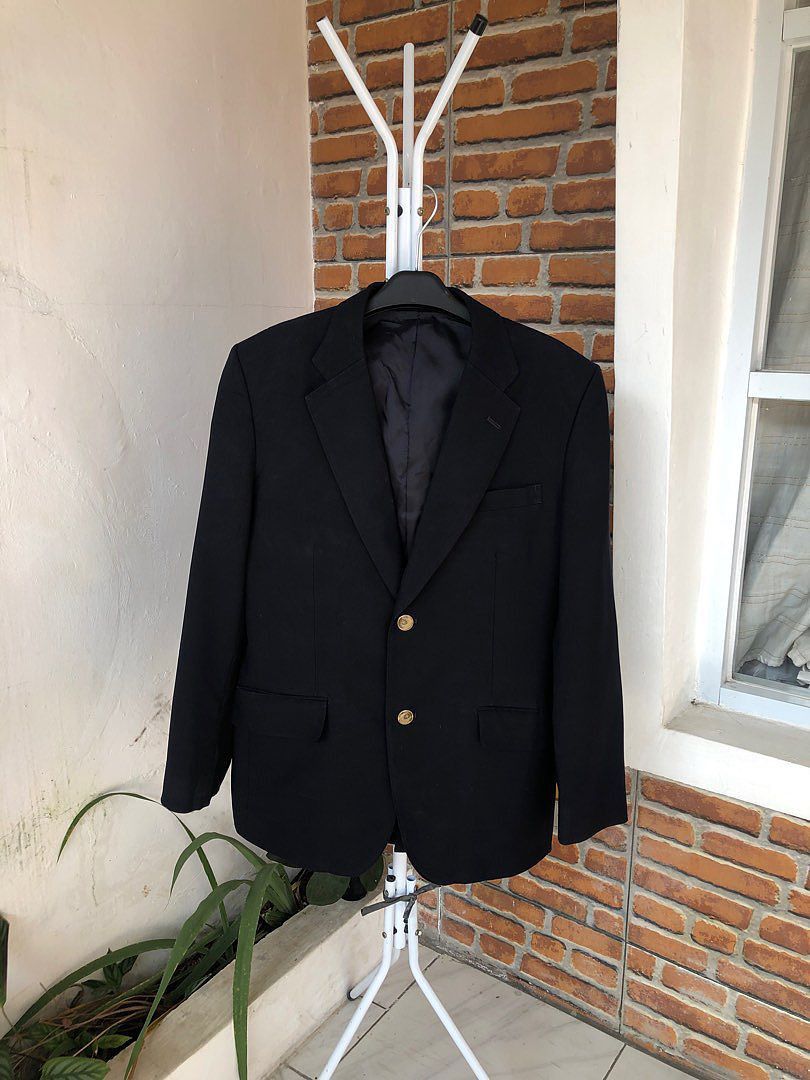 (LD104) Jas Pria Navy Biru Dongker Semi Formal Kondangan Wisuda, Fesyen ...