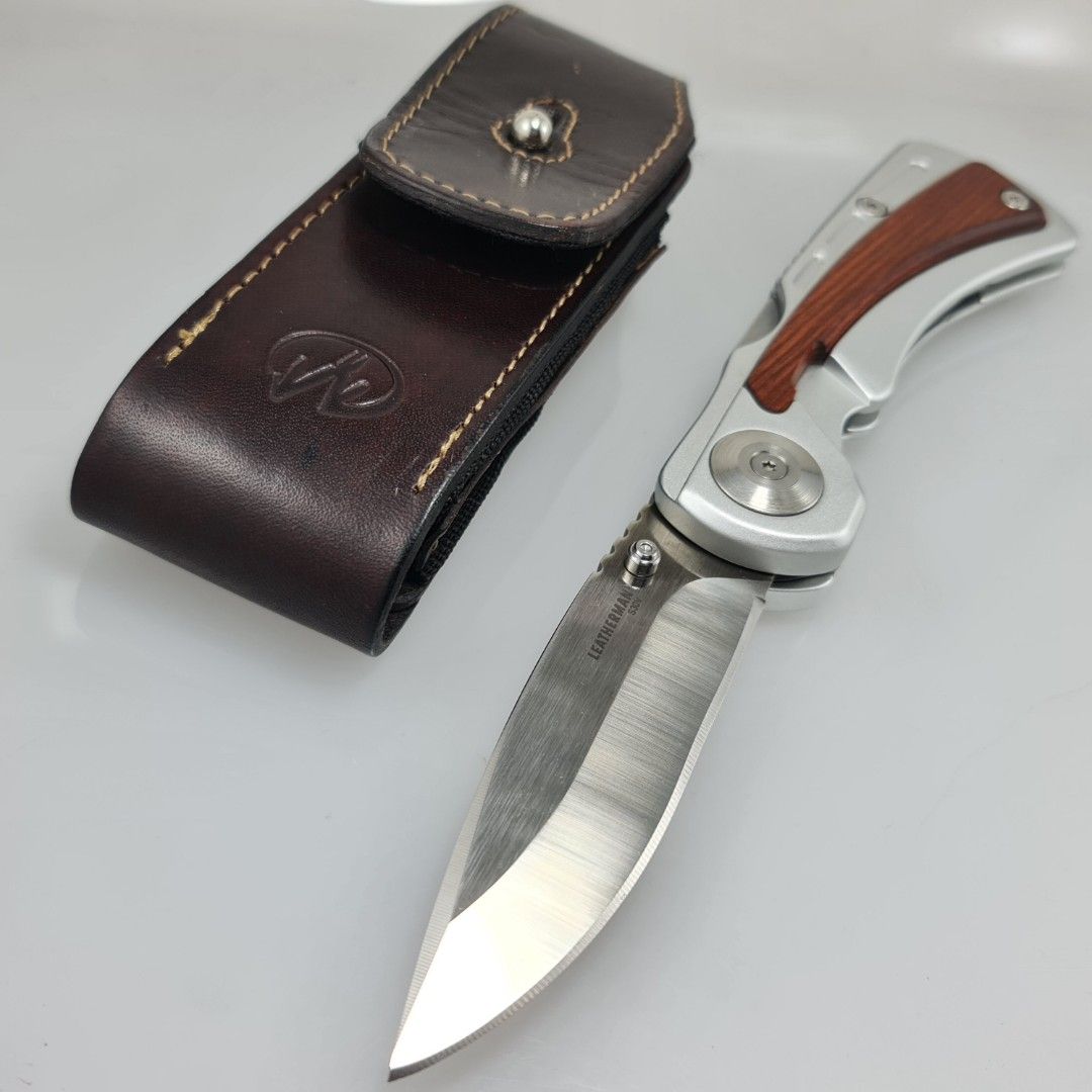 Leatherman Klamath S30V hunting knife gut hook diamond rod benchmade ...