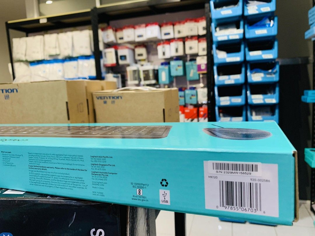 ⭐logitech Mk120 Corded Keyboard Mouse Combo Computers And Tech Parts And Accessories Computer