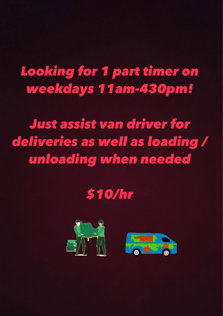 looking for part timer, Bulletin Board, Looking For on Carousell