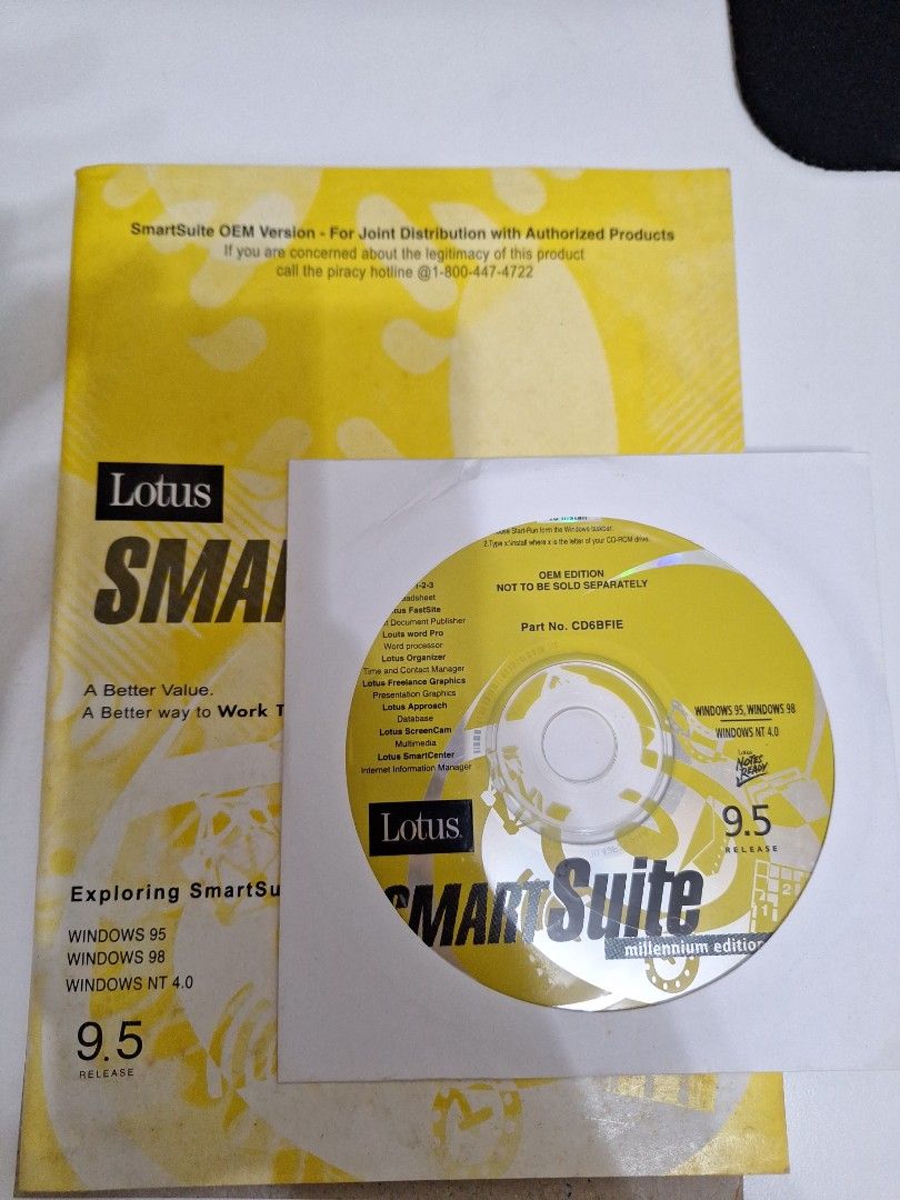Lotus SmartSuite 9.5 CD & Guide, Computers & Tech, Parts & Accessories ...