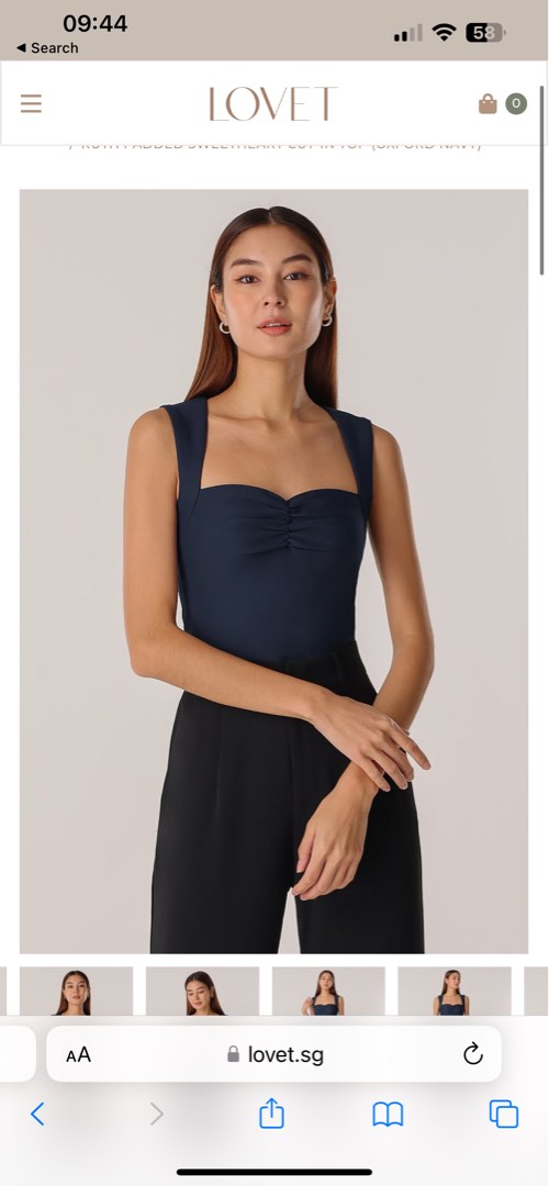 Lovet Ruth Padded Sweetheart Cut In Top, Women's Fashion, Tops, Blouses ...