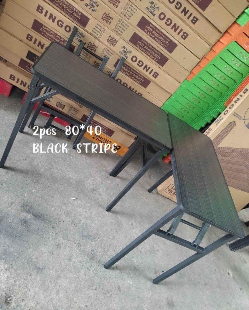 L-shaped foldable computer table (2pcs na table na magkatabi lang ...