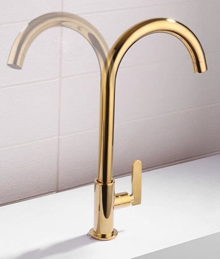 Luxury gold cold water kitchen tap, Furniture & Home Living, Bathroom ...