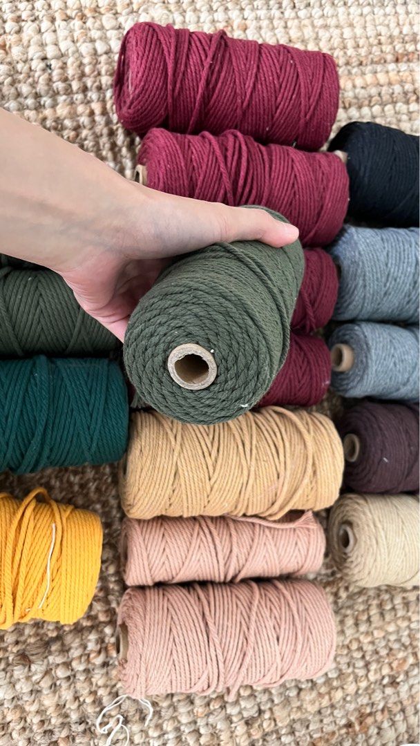 Macrame rope / cotton rope / hand make macrame, Hobbies & Toys ...