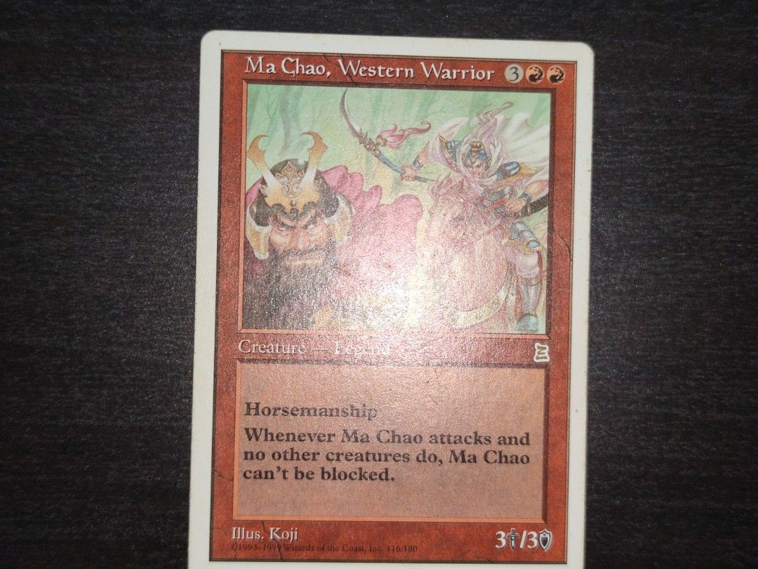 Magic The Gathering MTG Ma Chao, Western Warrior, Hobbies & Toys, Toys ...
