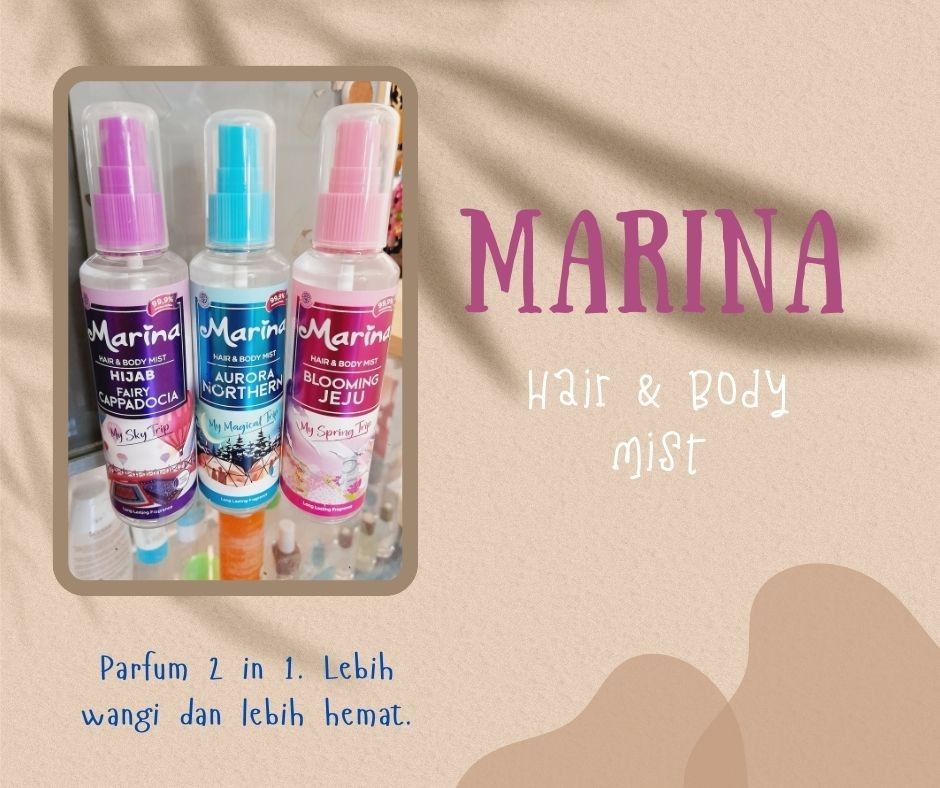 Marina hair and body mist |parfum rambut dan badan, Kesehatan ...