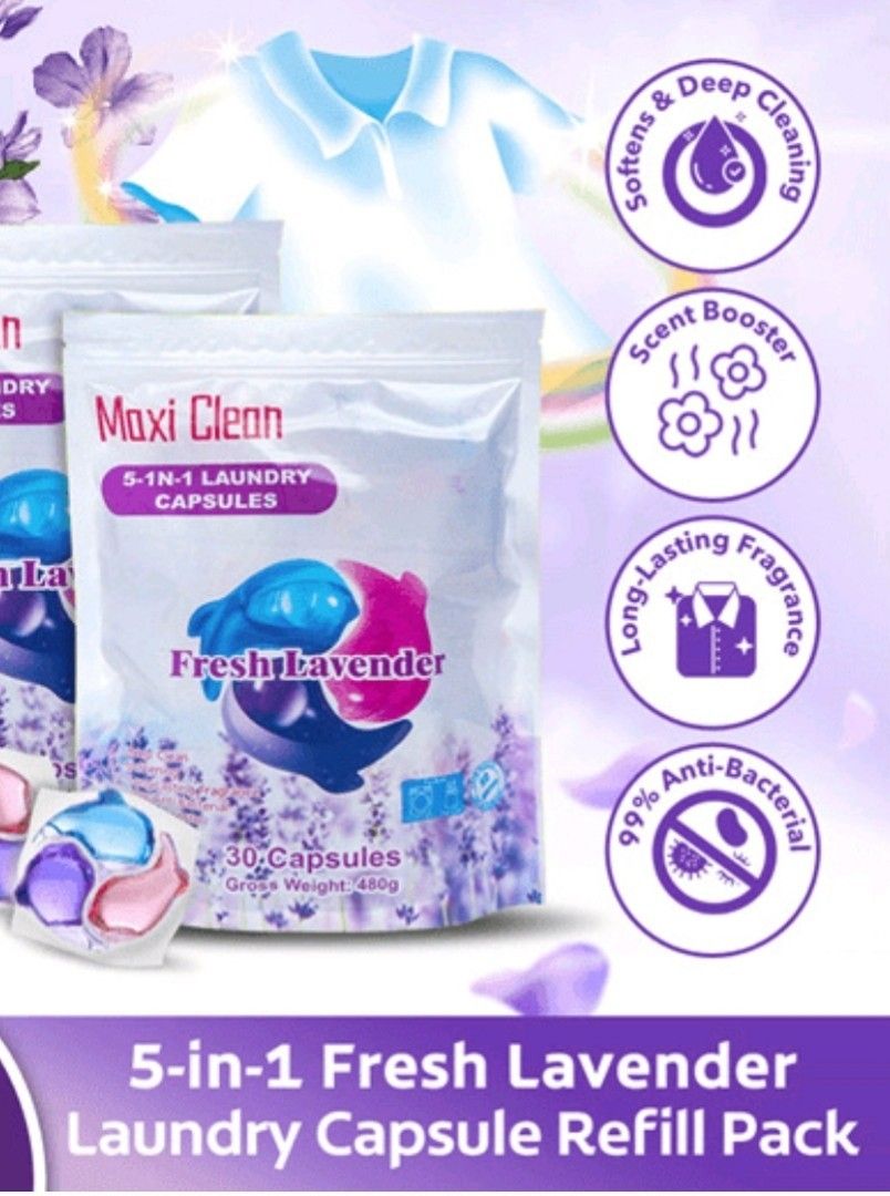 Maxi clean laundry capsules 30 pod, Furniture & Home Living, Cleaning ...