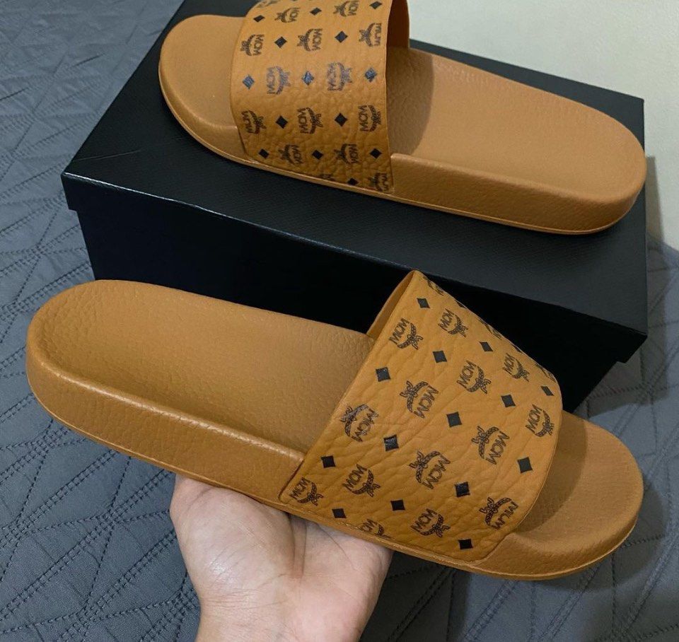 MCM Slides, Men's Fashion, Footwear, Slippers & Slides on Carousell