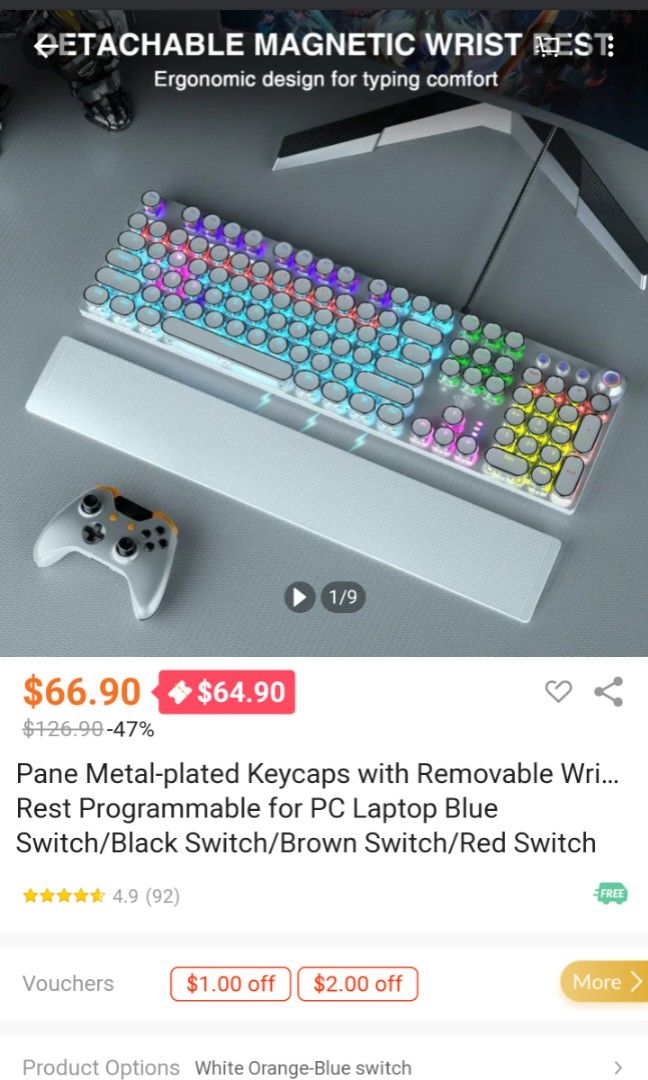 Mechanical Gaming keyboard AULA F2088 PUNK with 22 Backlit 108 Keys ...