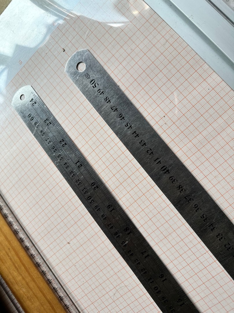 Metal Ruler 50 cm and 60cm, Hobbies & Toys, Stationary & Craft ...