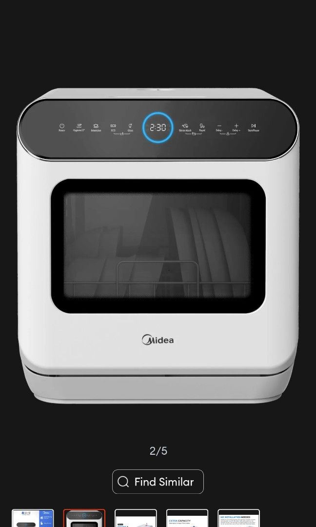 Midea Countertop Dishwasher (6L), TV & Home Appliances, Kitchen ...