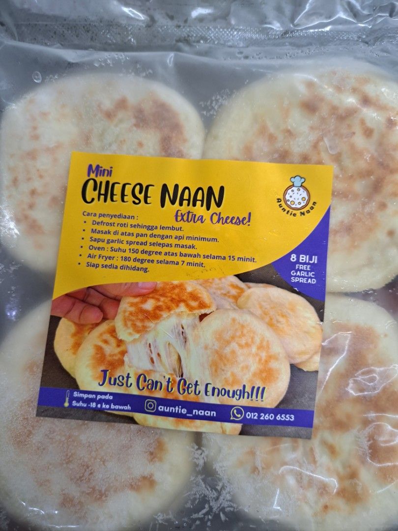 Mini Cheese Naan, Food & Drinks, Chilled & Frozen Food on Carousell