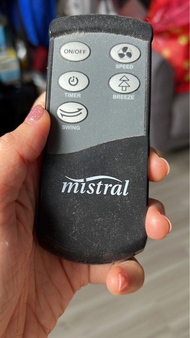 Mistral standing fan grey color w remote control, TV & Home Appliances ...