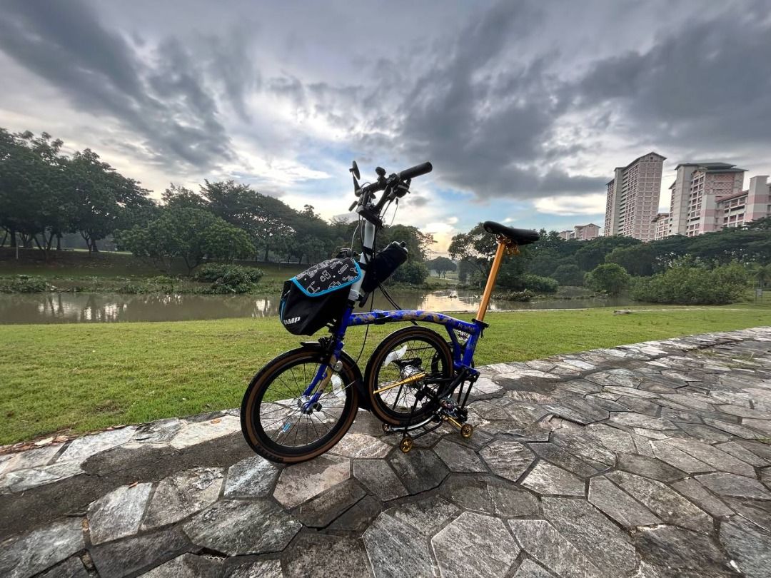 Mobot Royale blue dragon tri-fold bicycle(free bag for the bike ...