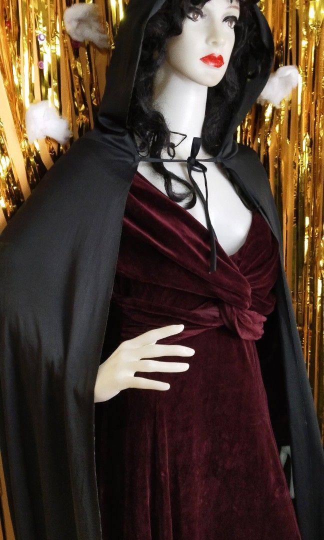 Mother gothel long gown with cloak medium to xl velvet spandex, Women's ...