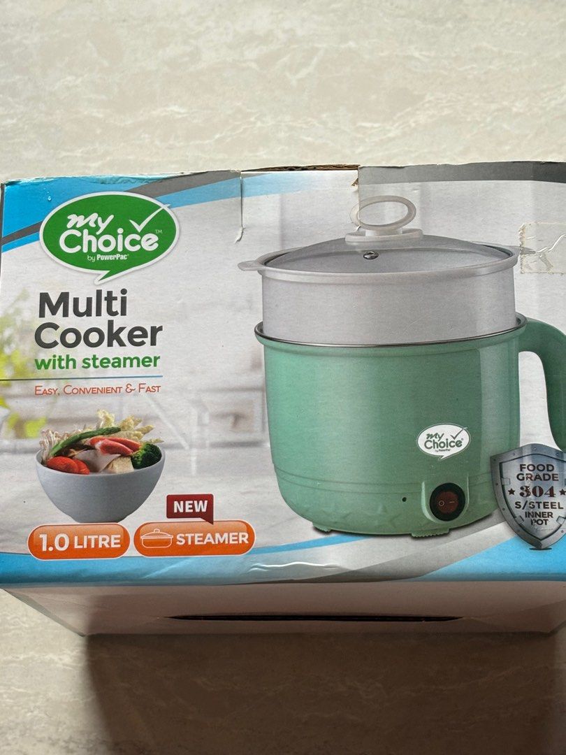 Multi purpose cooker with steamer. Good for one / 2 persons use ...