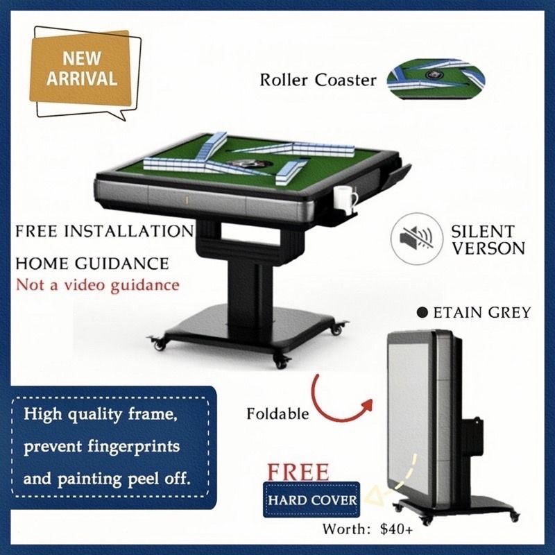 Multifunction Auto Mahjong Table 3rd Gen Roller Coaster Folding Mahjong ...